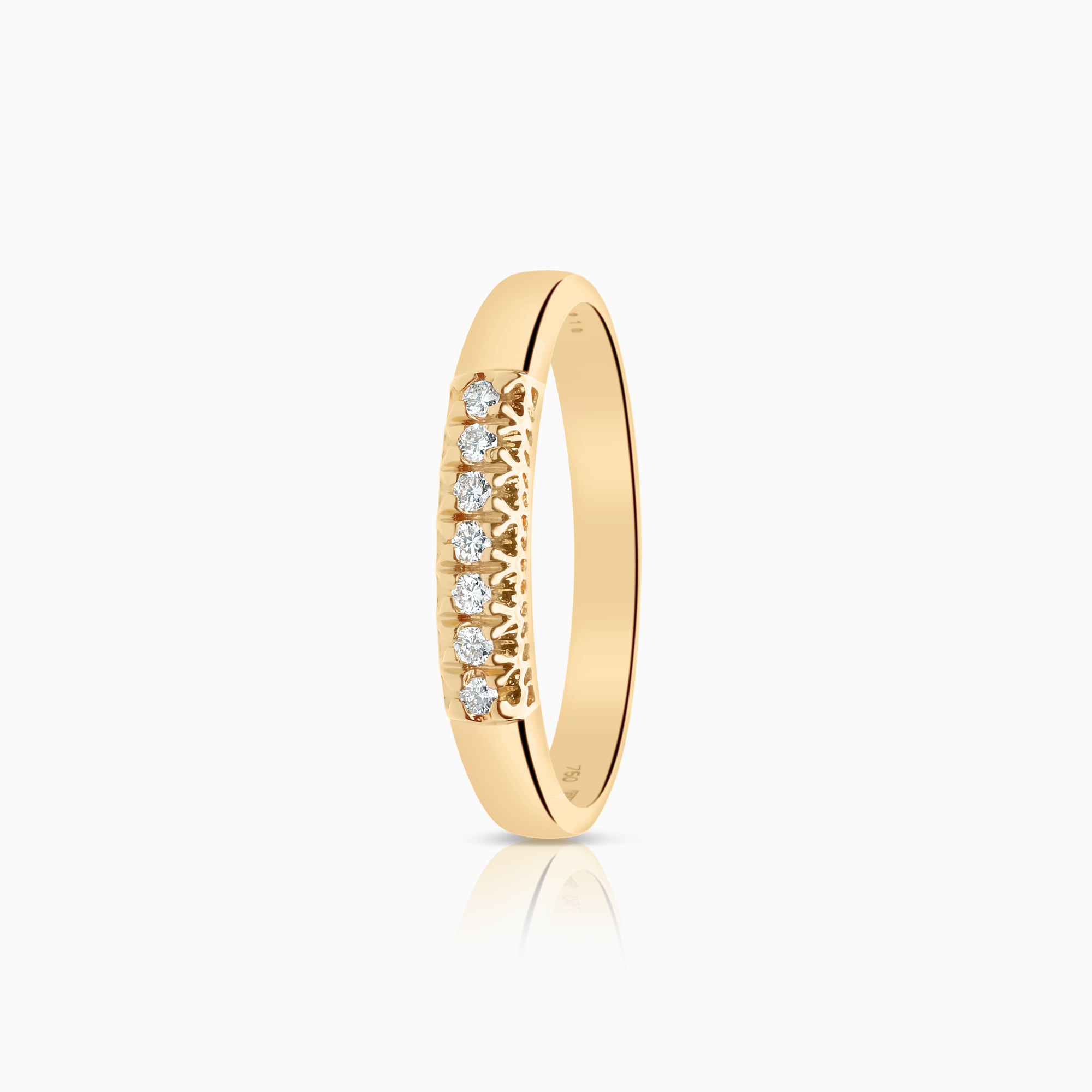 Alliance ring 0.10ct 18K gold