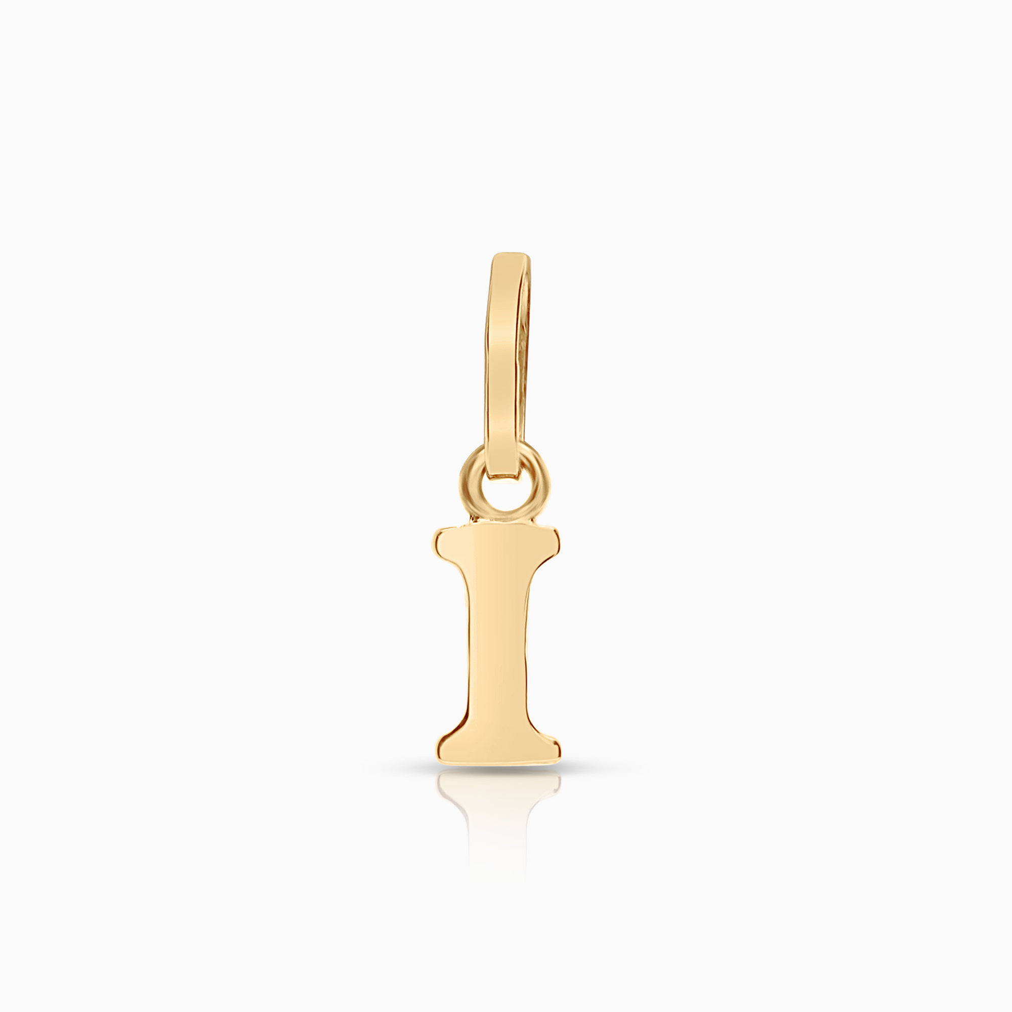 Letter I pendant 0.24g 18K gold