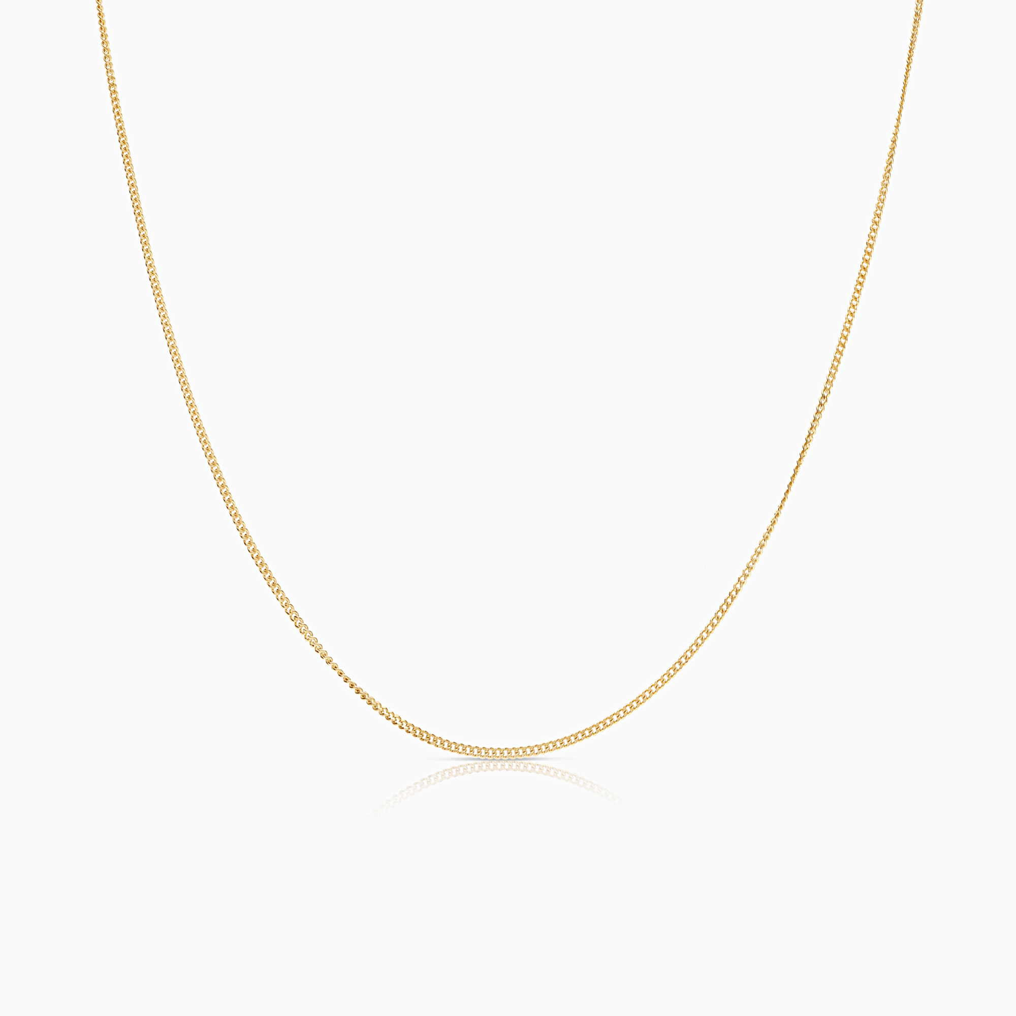 Curb chain necklace 2.25g 18K gold