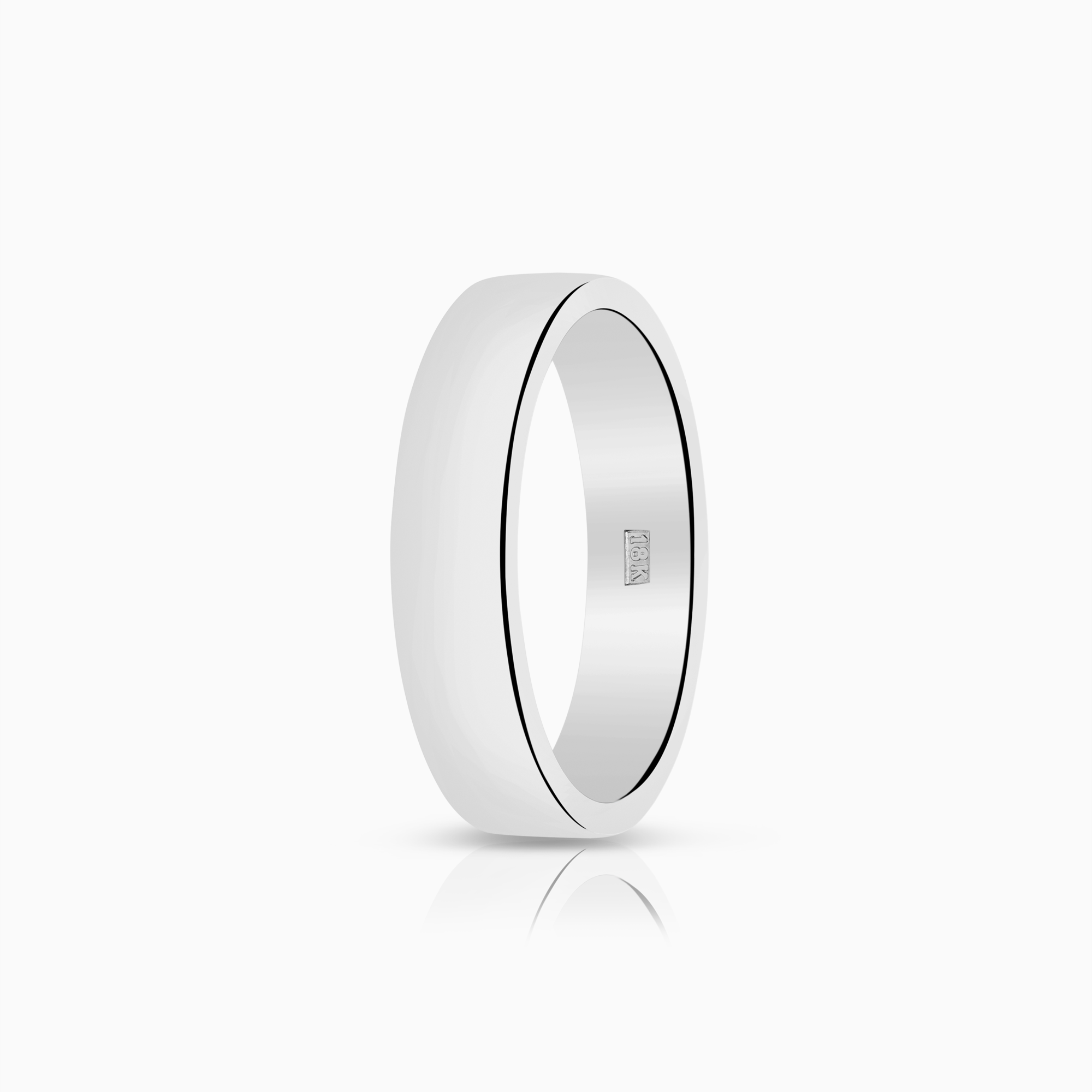 Plain ring 8.21g 18K white gold